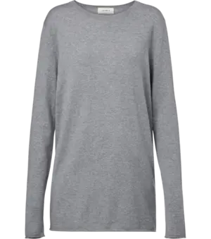 LISA YANG Maurie Cotton And Cashmere Sweater - Grey