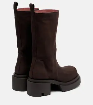 Rick Owens Leather Ankle Boots - Black