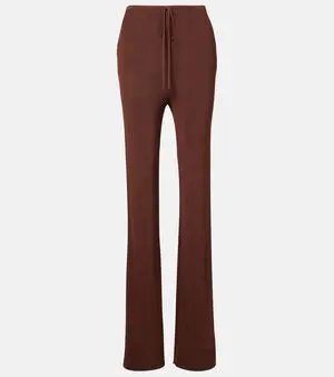 AYA MUSE Ribbed-knit Flared Pants