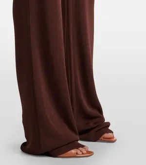 AYA MUSE Ribbed-knit Flared Pants