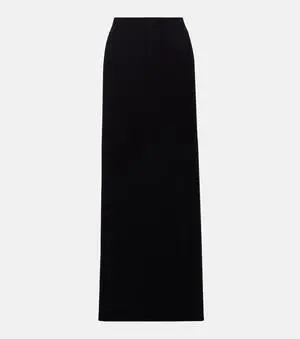 TOTEME Side-slit Crêpe Maxi Skirt - Black