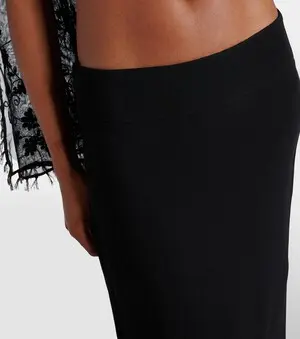 TOTEME Side-slit Crêpe Maxi Skirt - Black