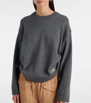 GANNI Logo Wool-blend Sweater