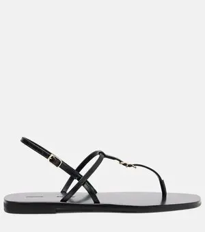 Proenza Schouler Monogram Leather Thong Sandals - White