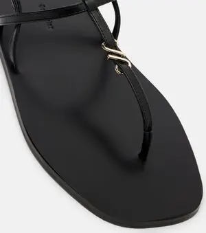 Proenza Schouler Monogram Leather Thong Sandals - White