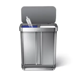 SIMPLEHUMAN 58l Recycler Rectangular Step Can