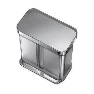 SIMPLEHUMAN 58l Recycler Rectangular Step Can