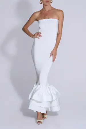 L'IDEE Ramblas Midi Dress Ivory