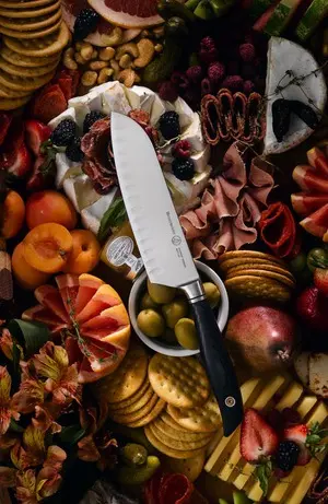 MESSERMEISTER Santoku Knife With Kullens 6.5 Inches