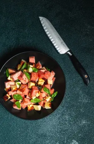 MESSERMEISTER Santoku Knife With Kullens 6.5 Inches