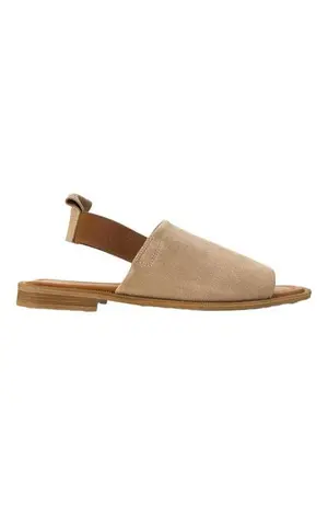 FOREVER & ALWAYS SHOES Fuela Leather Flat Sandals - Beige Suede Leather