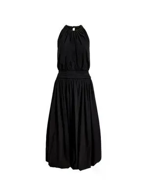 Proenza Schouler White Label Gathered Halterneck Dress - Black