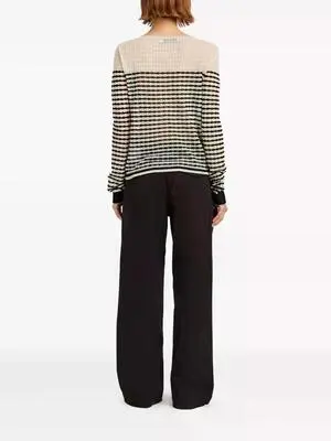 Proenza Schouler White Label Striped Knitted Off-shoulder Top