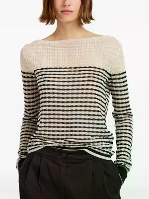 Proenza Schouler White Label Striped Knitted Off-shoulder Top