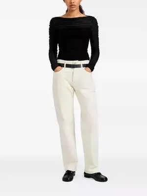 Proenza Schouler White Label Ruched Long-sleeve Top