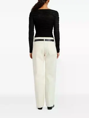 Proenza Schouler White Label Ruched Long-sleeve Top
