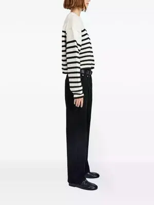 Proenza Schouler White Label Striped Cropped Sweater