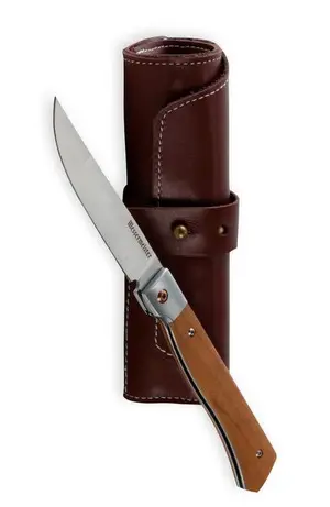 MESSERMEISTER Folding Steak Knife 4 Piece Set In Leather Roll
