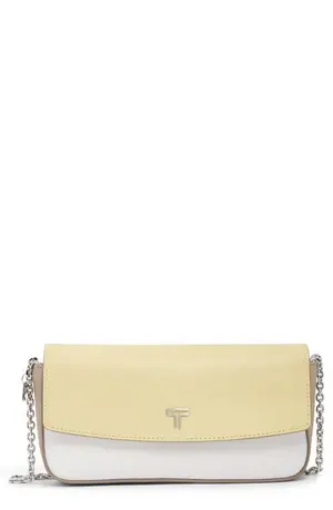 Tumi Belden Leather Wallet On A Chain - Washed Yellow Colorblock