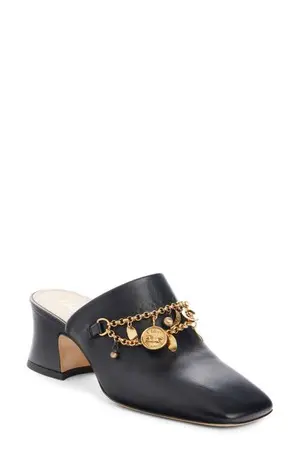 Chloé Charms Leather Mule