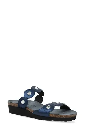 Naot Hailey Slide Sandal - Polar Sea Leather