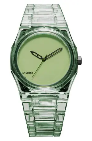 D1 MILANO Exp_mint Bracelet Watch - Transparent Light Green
