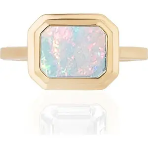 Goshwara Manhattan Emerald Cut Ring - Opal