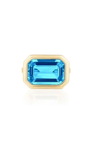 Goshwara Manhattan East West Ring Pale Blue