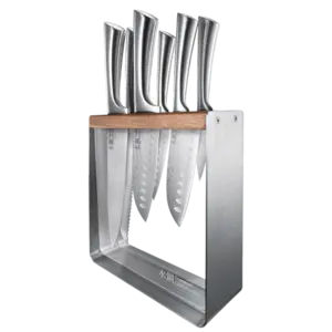 CUISINE::PRO® Damashiro® Kinzoku 7-piece Knife Block - Silver