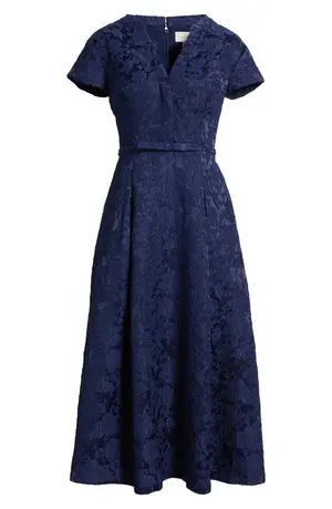 Sachin & Babi Hanna Floral Cloqué Cocktail Midi Dress