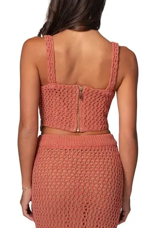 JLUXLABEL Crochet Trimmed Tank