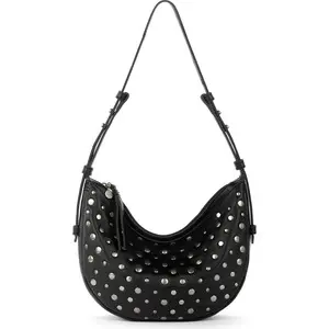 THE SAK Tess Studded Leather Shoulder Bag - Black Silver Stud
