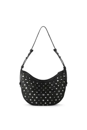THE SAK Tess Studded Leather Shoulder Bag - Black Silver Stud