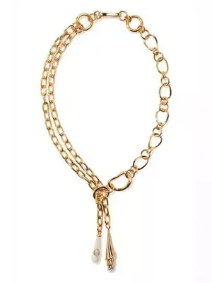 LIZZIE FORTUNATO Spiral Shell Pendant Necklace - Gold