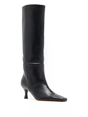 Proenza Schouler Trap Leather Knee-high Boots - Black