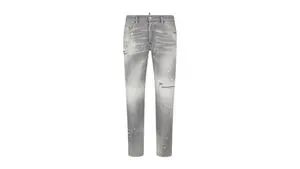 Dsquared2 Skater Jeans With Paint Splatter And Light Wash