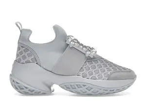 ROGER VIVIER Viv' Run Sneakers With Crystal Buckle - Grey