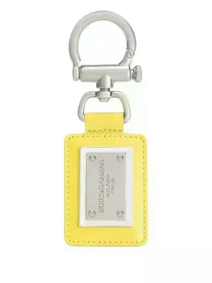 Dolce & Gabbana Metal-plaque Keychain - Yellow