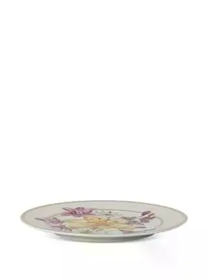 SWAROVSKI Floral-print Plate - Neutrals