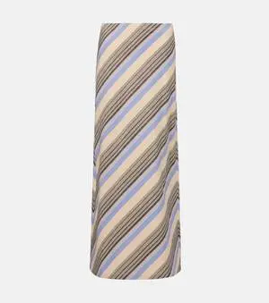 Faithfull The Brand Elise Cotton And Linen Maxi Skirt