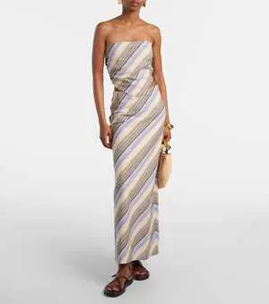 Faithfull The Brand Elise Cotton And Linen Maxi Skirt