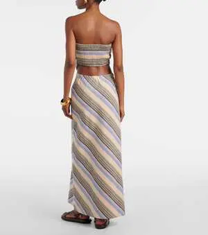 Faithfull The Brand Elise Cotton And Linen Maxi Skirt
