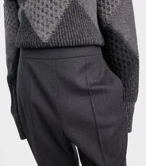 Stella McCartney Mid-rise Tapered Wool Sweatpants