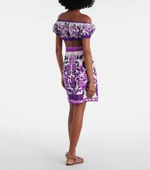 Dolce & Gabbana Majolica Print Cotton Crop Top