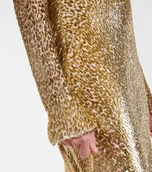 SELF-PORTRAIT Fil Coupe Open-back Maxi Dress