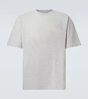 Saint Laurent Cassandre Cotton-blend T-shirt - Grey