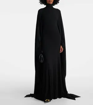 Balenciaga Caped Jersey Gown