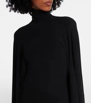 Balenciaga Caped Jersey Gown