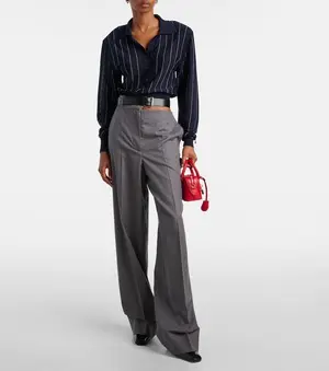 Stella McCartney Wool Flannel Straight Pants