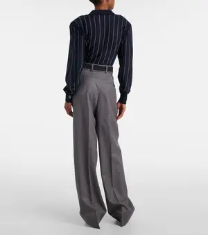 Stella McCartney Wool Flannel Straight Pants